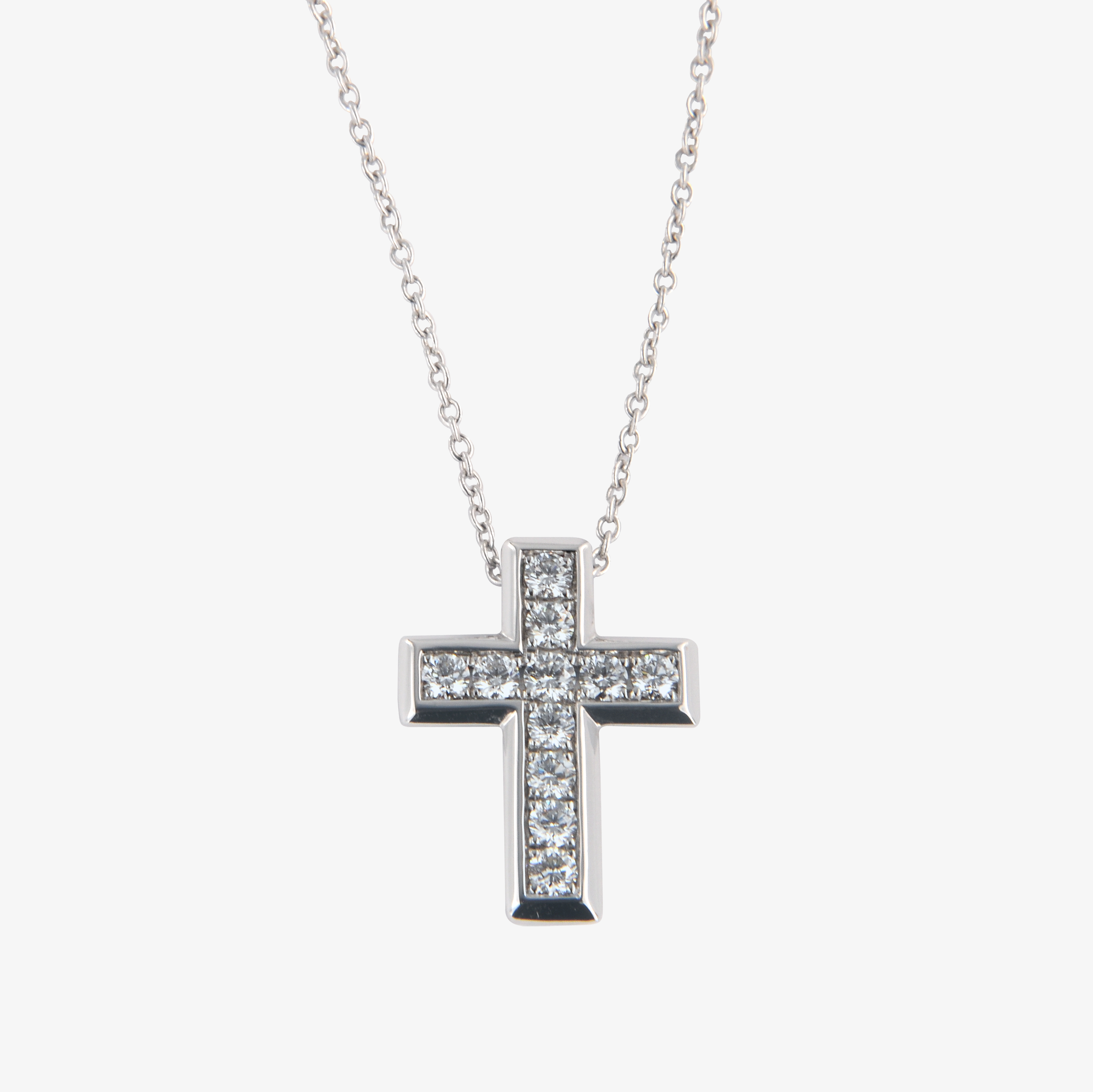 White gold diamond cross | Venetia Vildiridis E-Shop