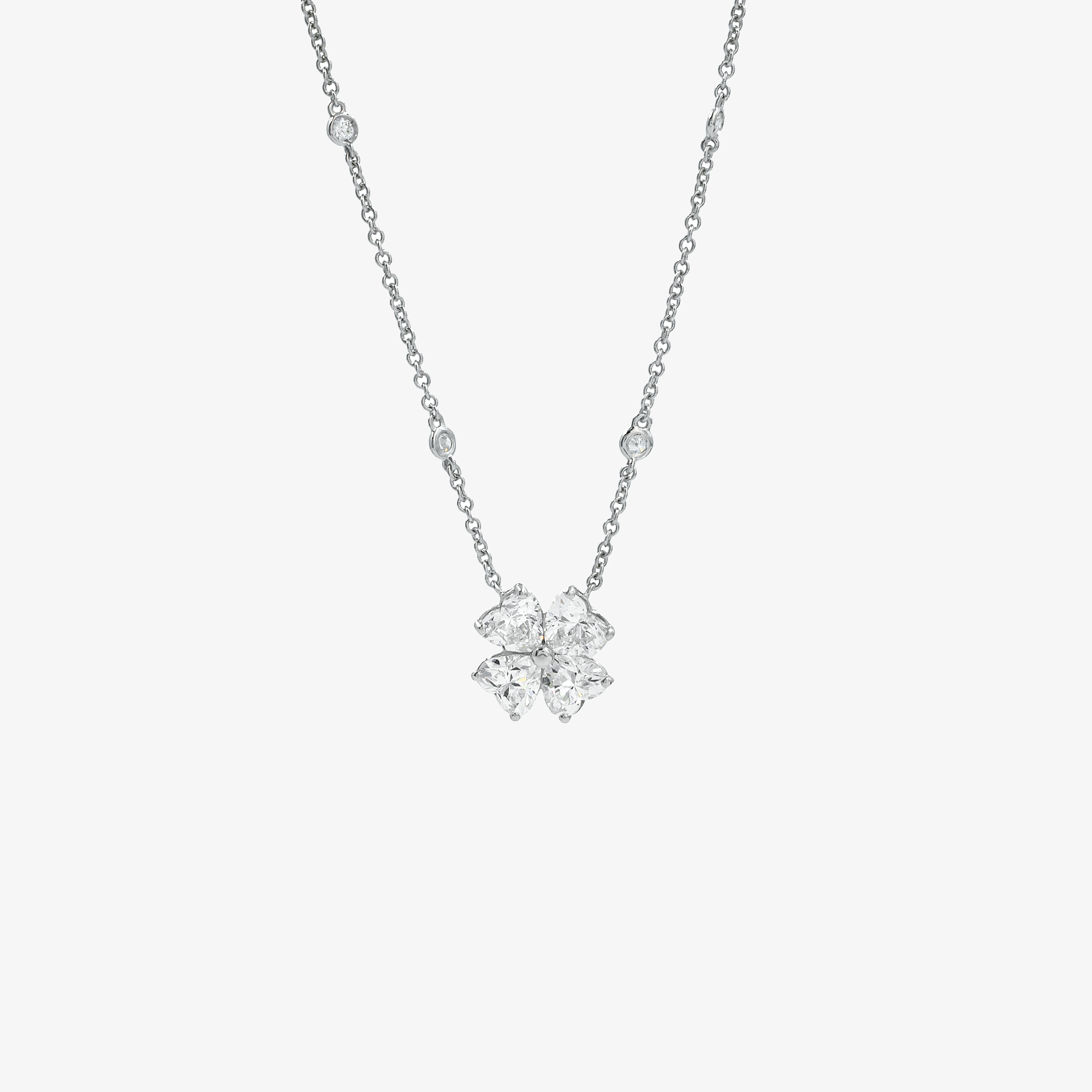 Pendant cross with heart cut stones | Venetia Vildiridis E-Shop
