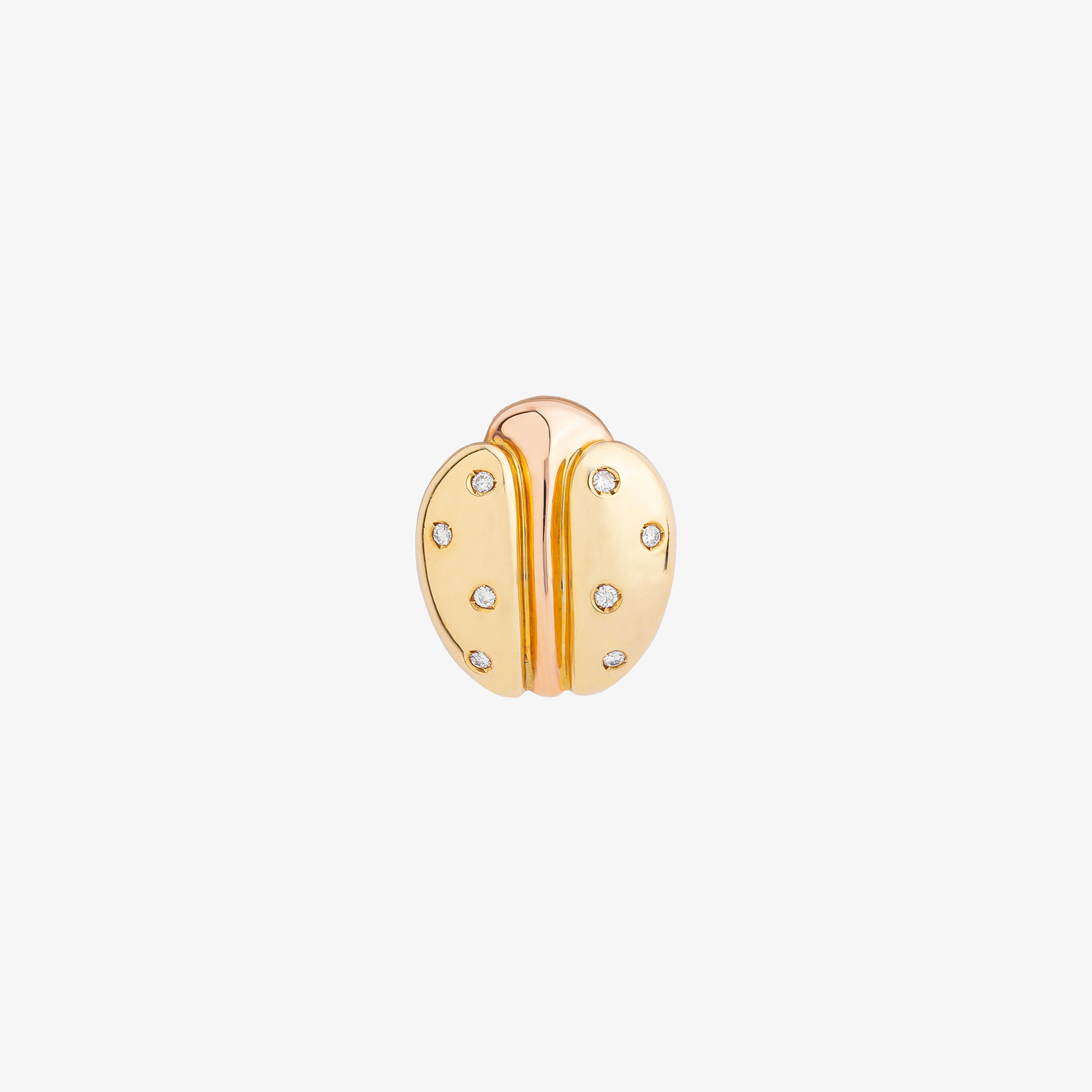 Gold love bug with diamonds | Venetia Vildiridis E-Shop