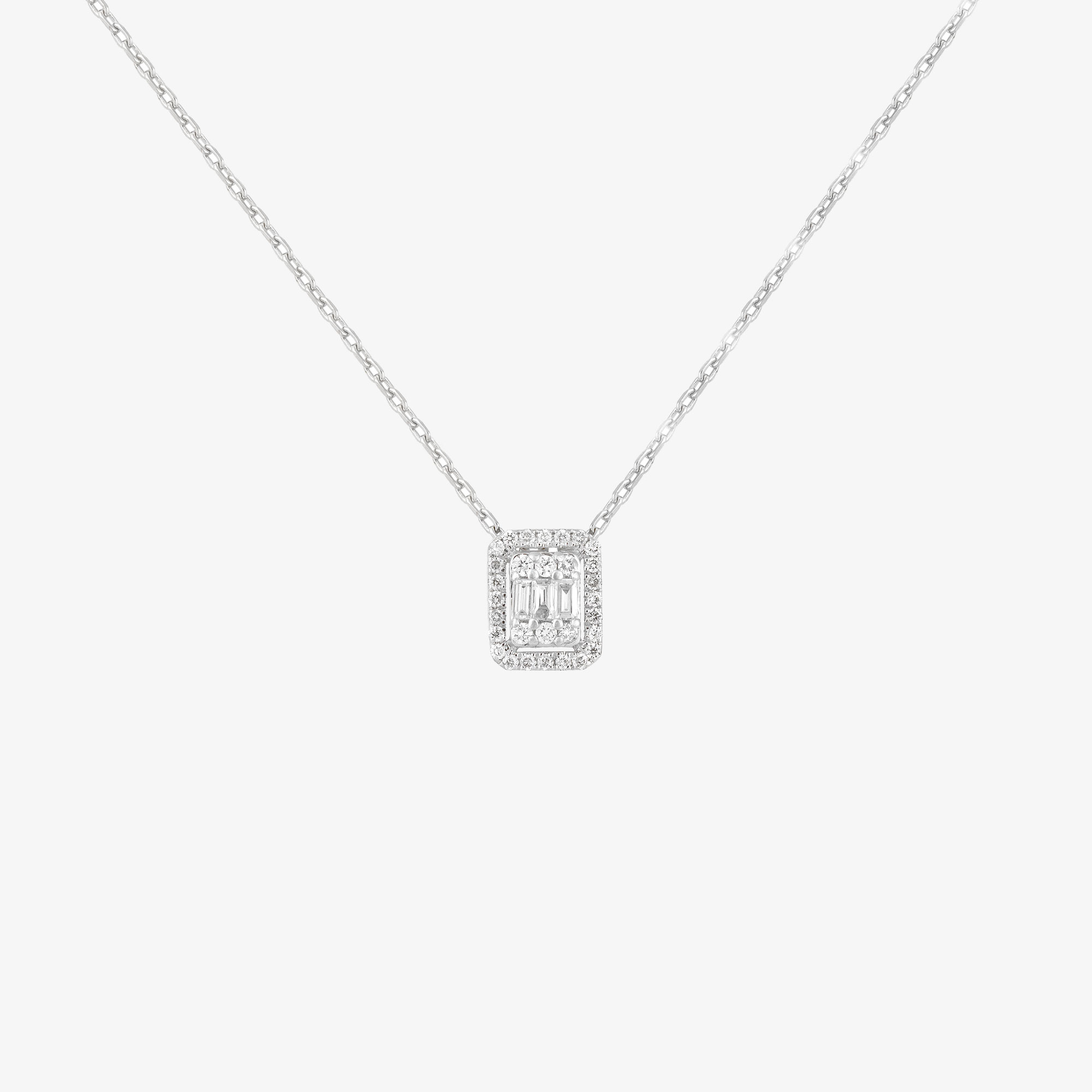 Invisible square pendant | Venetia Vildiridis E-Shop