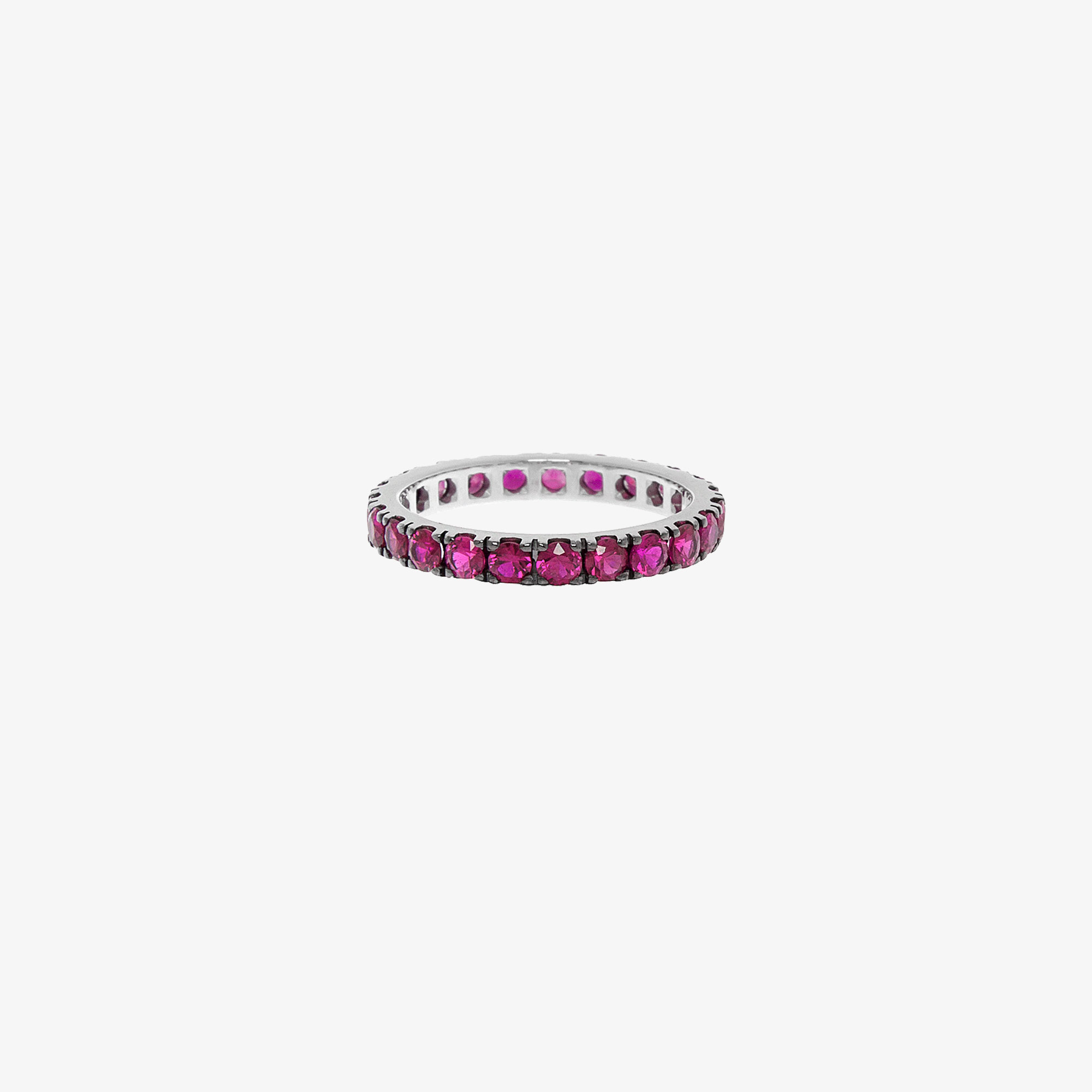 White gold ruby band ring | Venetia Vildiridis E-Shop