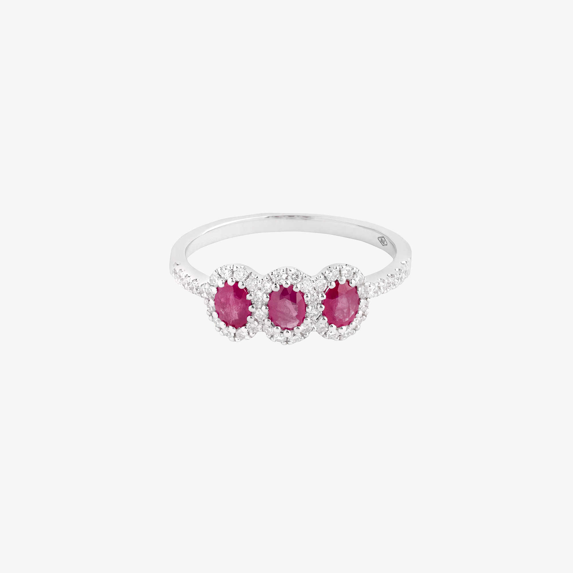 Ruby triple rosette ring | Venetia Vildiridis E-Shop
