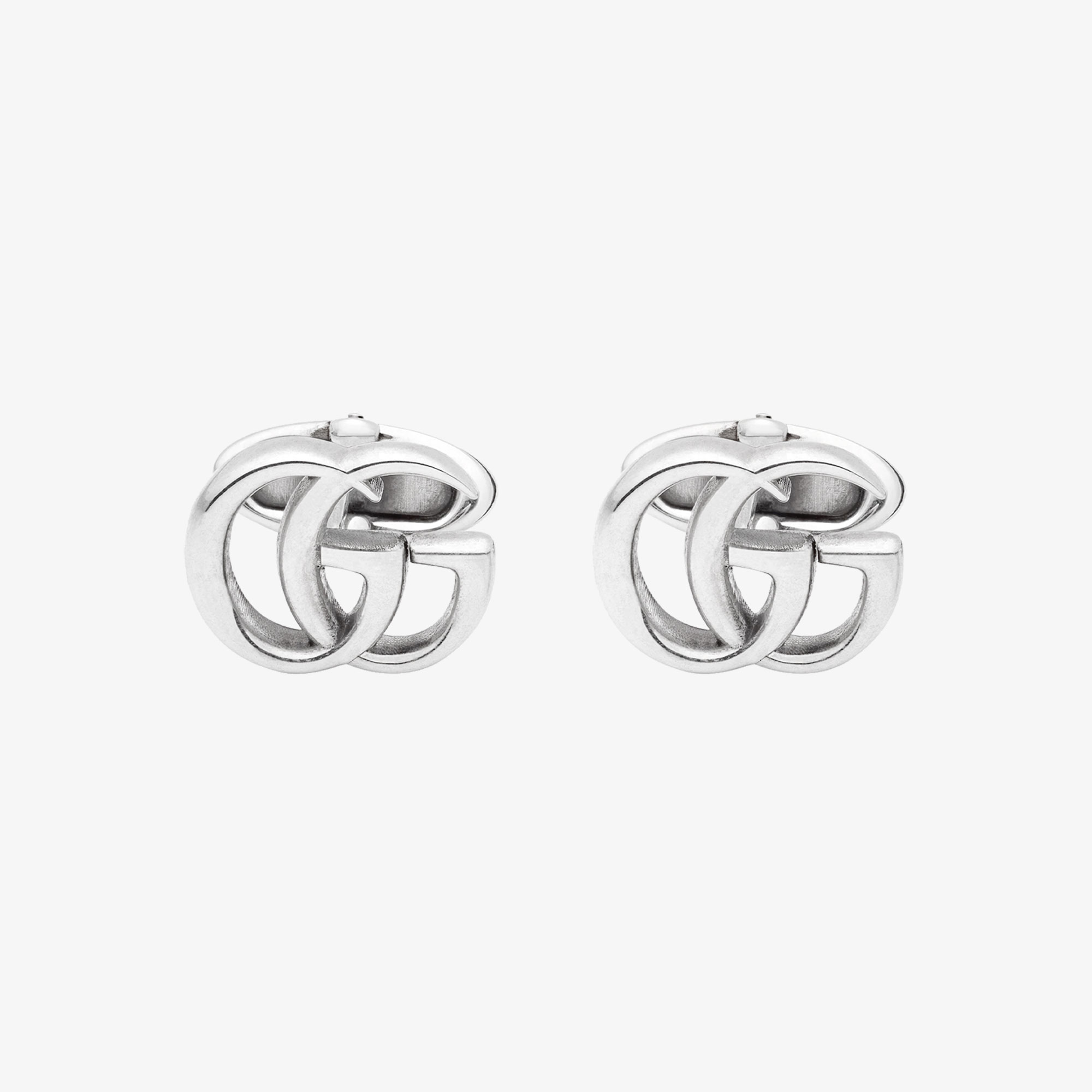 Silver interlocking G Gucci cufflinks | Venetia Vildiridis E-Shop