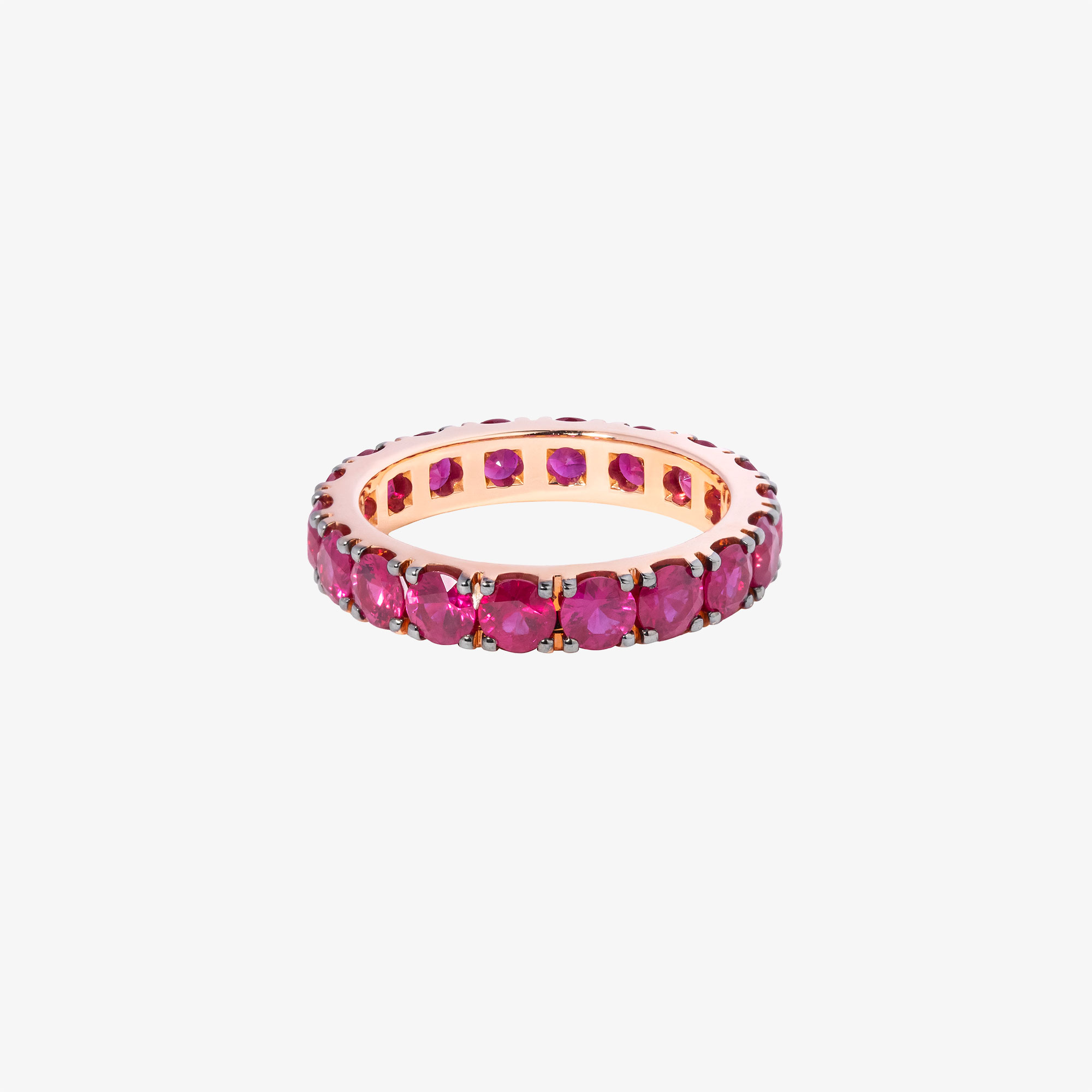 Pink gold ruby band ring | Venetia Vildiridis E-Shop