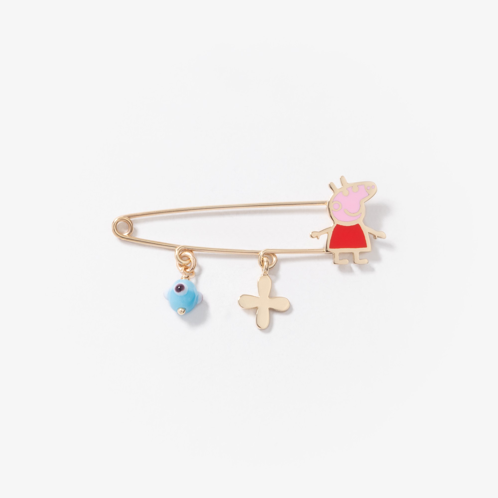 Gold Peppa pig pin | Venetia Vildiridis E-Shop