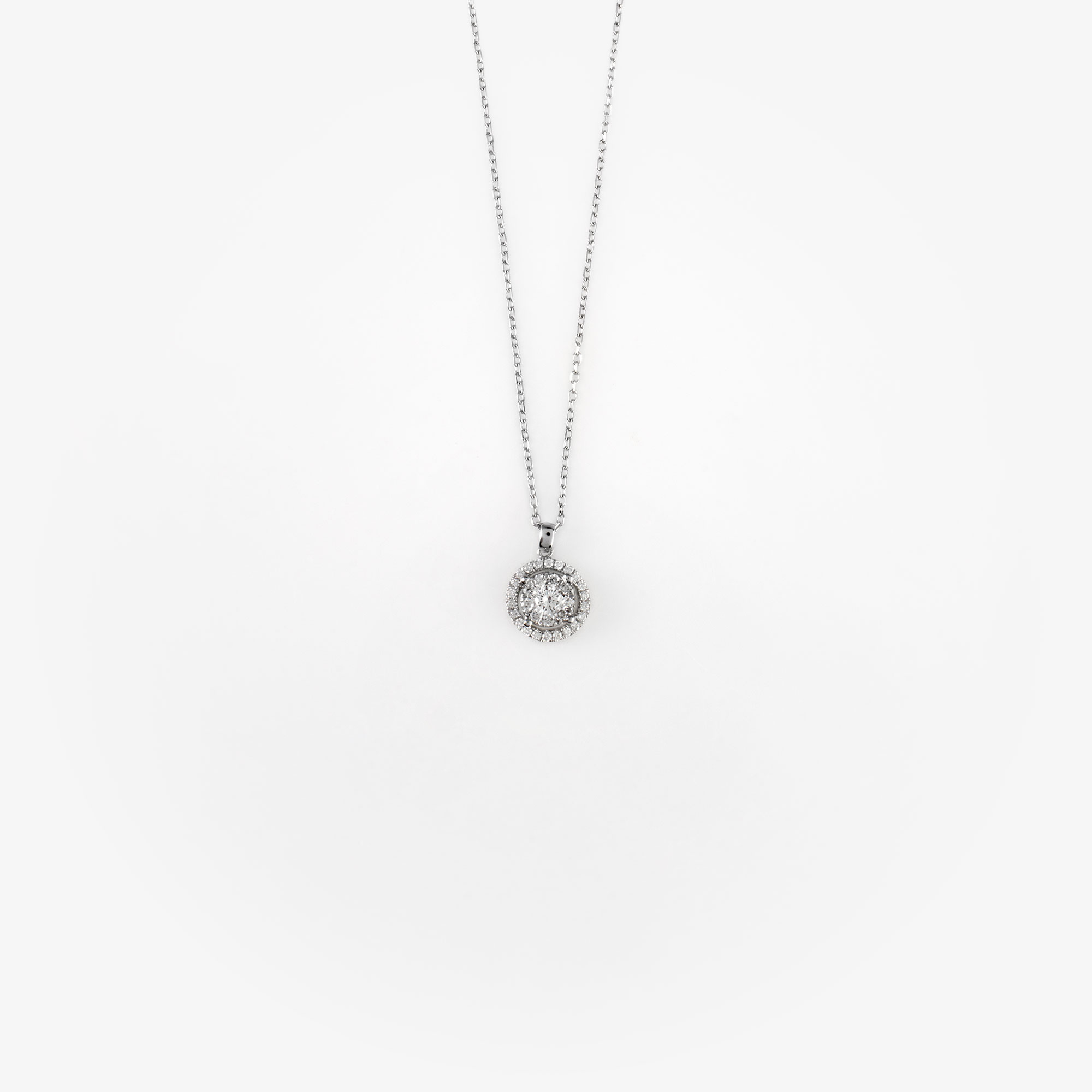 Round invisible setting pendant | Venetia Vildiridis E-Shop